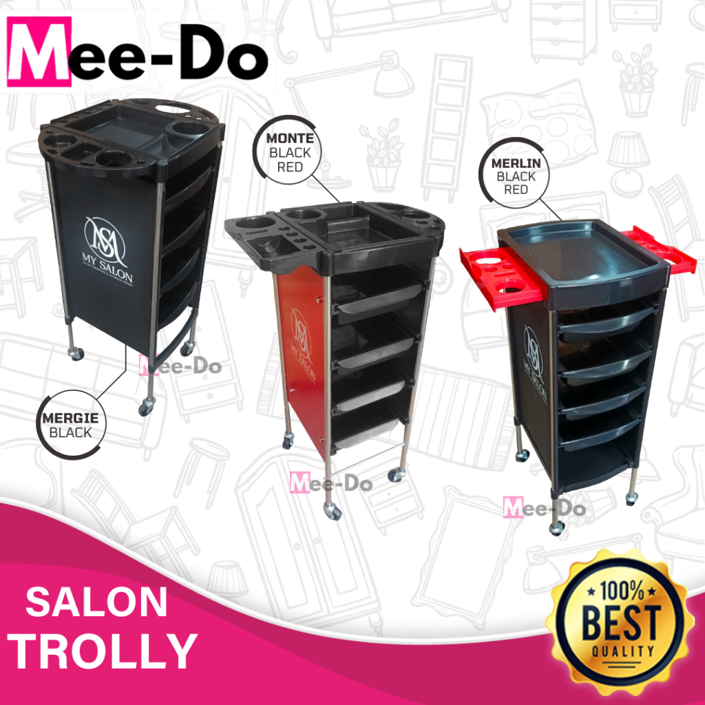 Jual Rak Salon Facial Rak Troli Barbershop Trolly | Shopee Indonesia