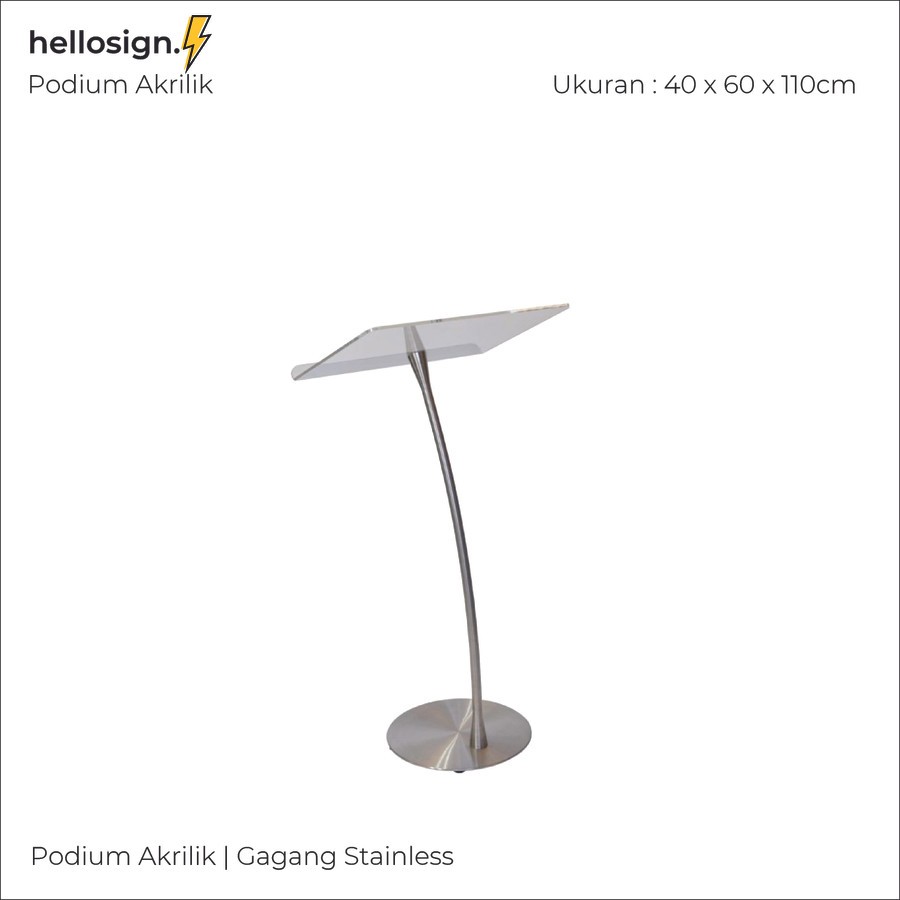 Jual Mimbar Acrylic Minimalis | Podium Stainless Akrilik | Minimalist ...