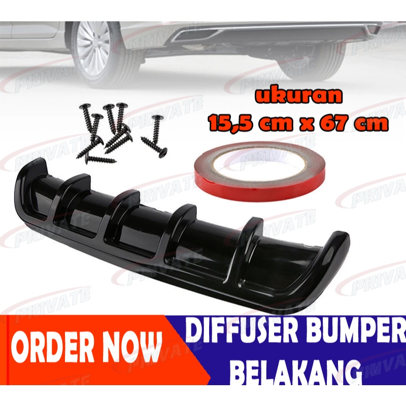 Jual Diffuser Bumper Belakang Mobil Universal Mudah Dipasang Bahan ...