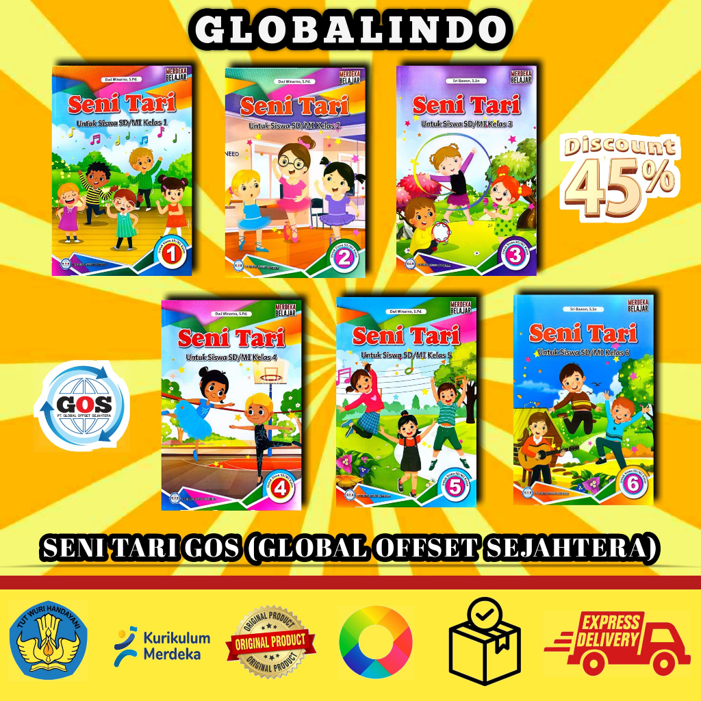 Jual Buku Siswa Pendamping SENI TARI Kelas 1,2,3,4,5,6 SD/MI Kurikulum Merdeka ( GOS ) Global ...
