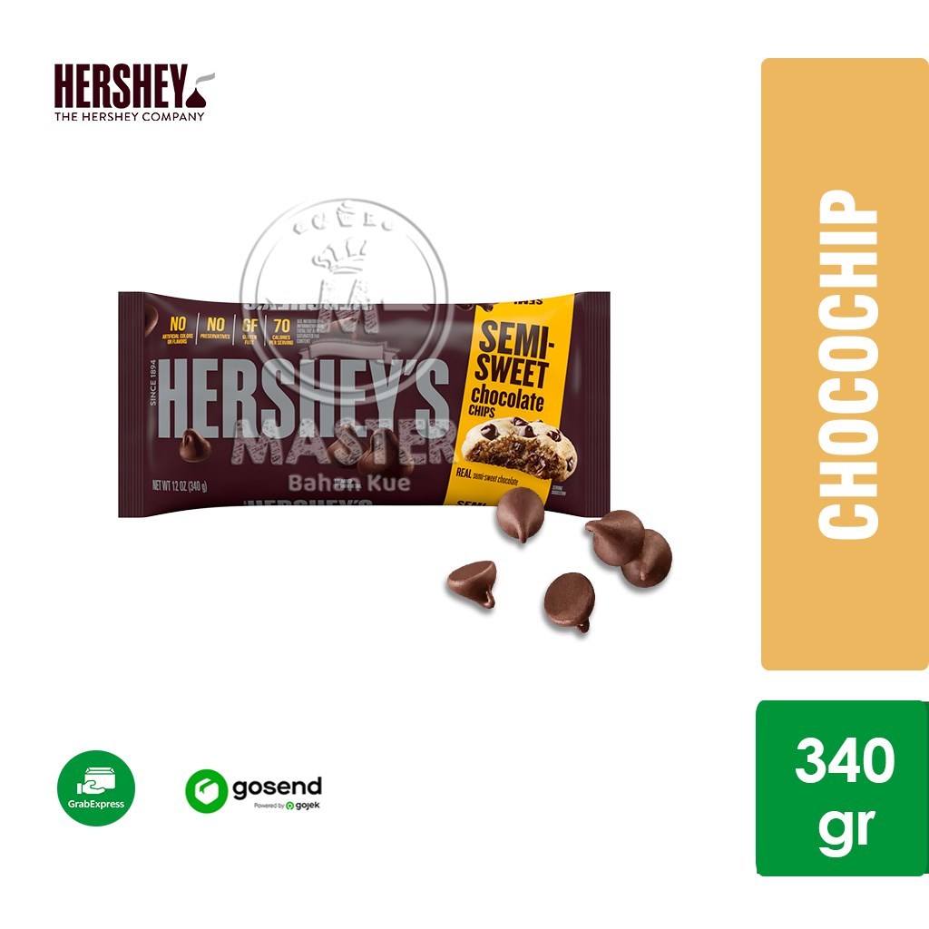 Jual Chocochip Hershey Chocolate Chips SEMI SWEET Choco Chip 340g ...