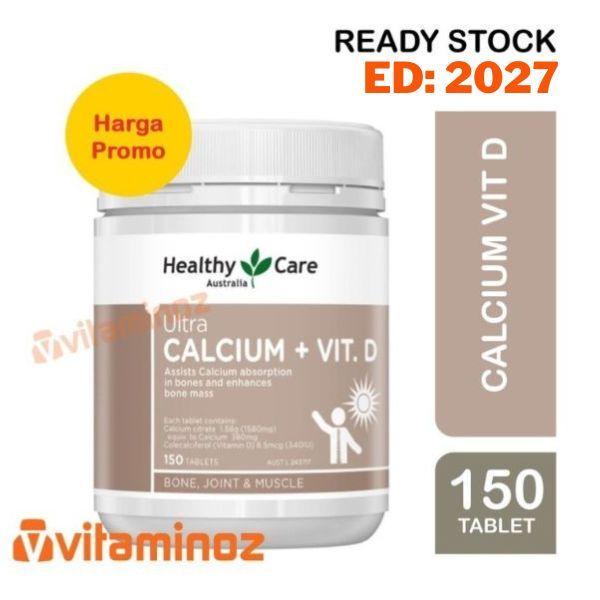 Jual Healthy Care Ultra Calcium Plus Vitamin D - 150 Tablets | Shopee ...