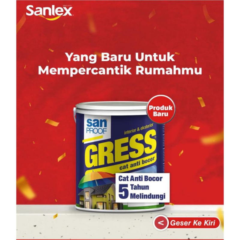 Jual Sanlex Cat antibocor Sanproof Gress 20kg | Shopee Indonesia