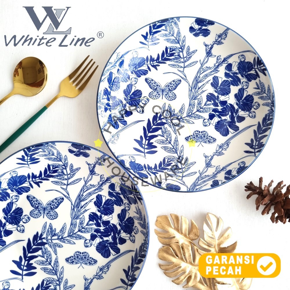 Jual WHITE LINE 1pcs Plate Fruit Shape 8in Genji Piring Buah Piring ...