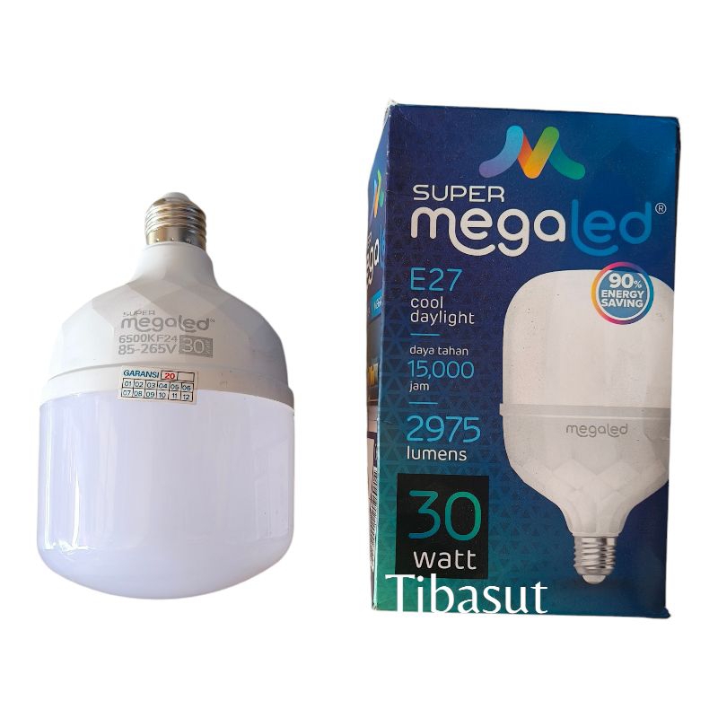 Jual Bohlam LED 30 Watt Lampu Garansi Super MegaLED Super Terang Cahaya Putih Bohlam 30watt SNI ...