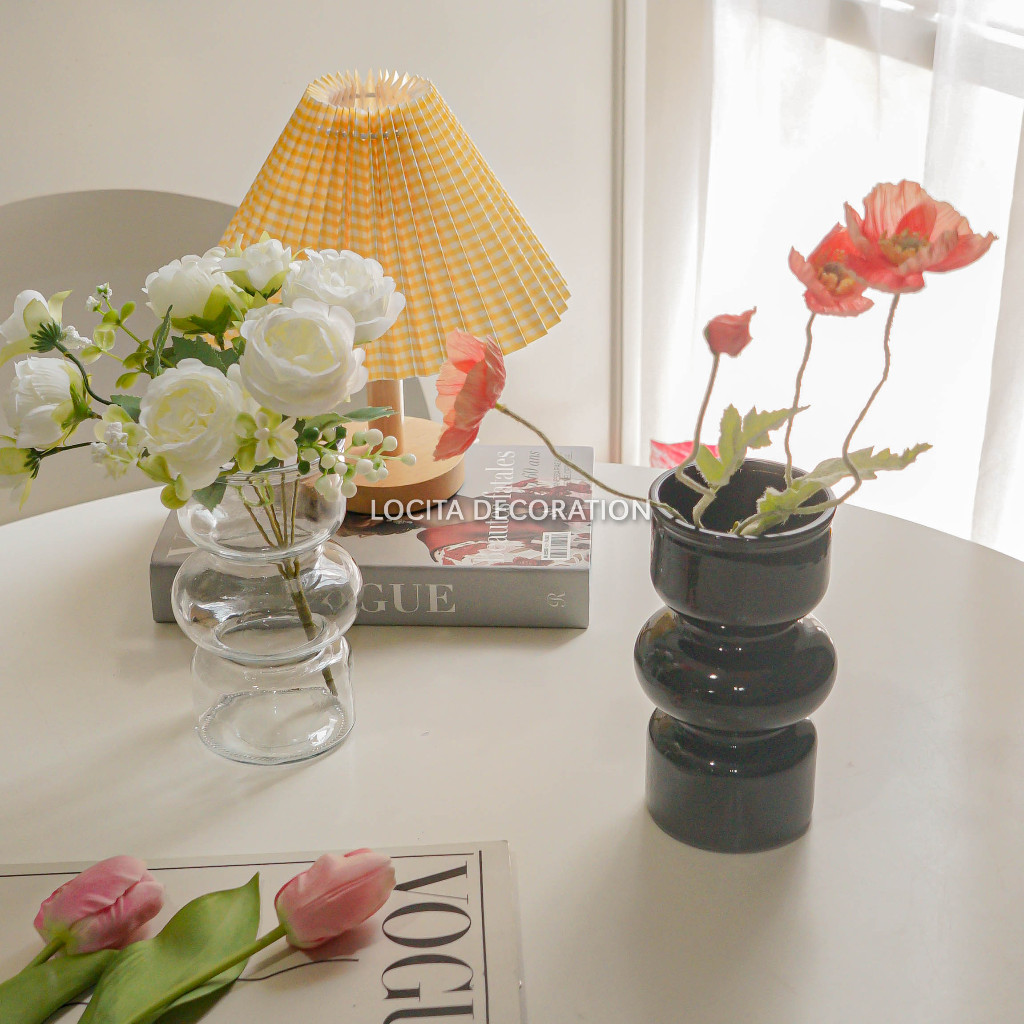 Jual Arumi Vas Bunga Kaca Estetik/Nordic Glass Bottle Vase Flower ...