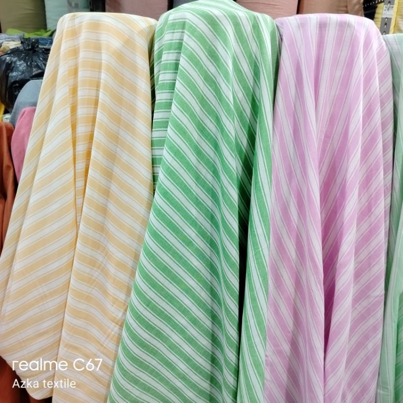 Jual bahan katun Paris serat linen salur (Haraga 0, 5mtr/50cm) | Shopee ...