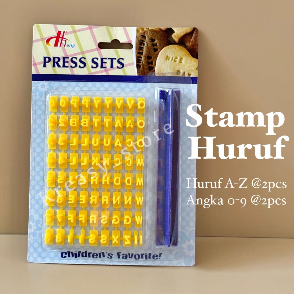 Jual Cetakan Huruf Kemasan Bagus - Alphabeth Stamp Blister - Cetakan ...