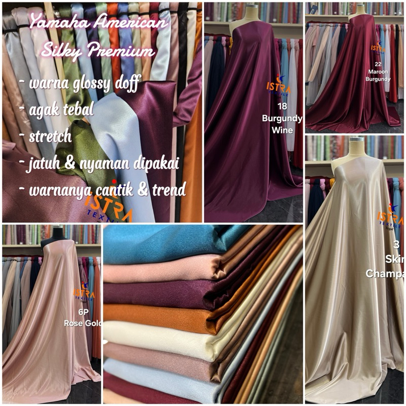 Jual Satin Yamaha American Silk Silky Premium Glossy Doff Stretch ...