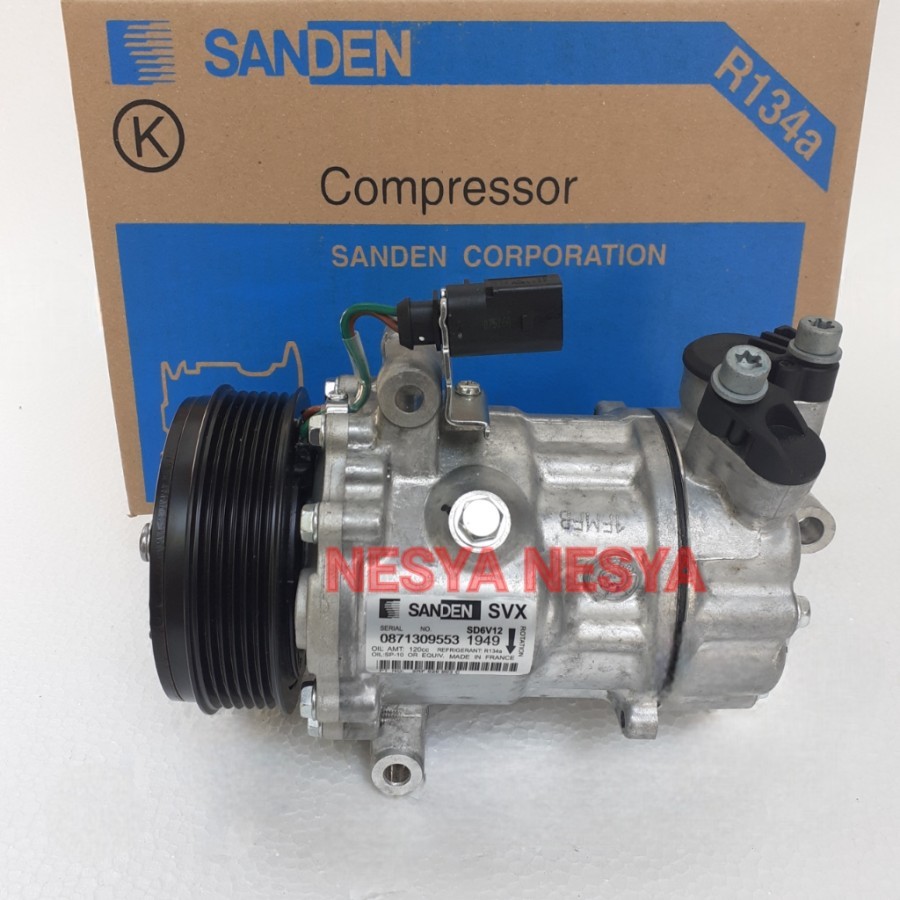 Jual Compressor Compresor Kompressor Kompresor AC SANDEN SD6V12 untuk Mobil VolksWagen VW POLO ...