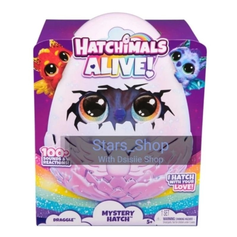 Jual Hatchimals Alive Mystery Hatch Draggle Pets Plush Original ...