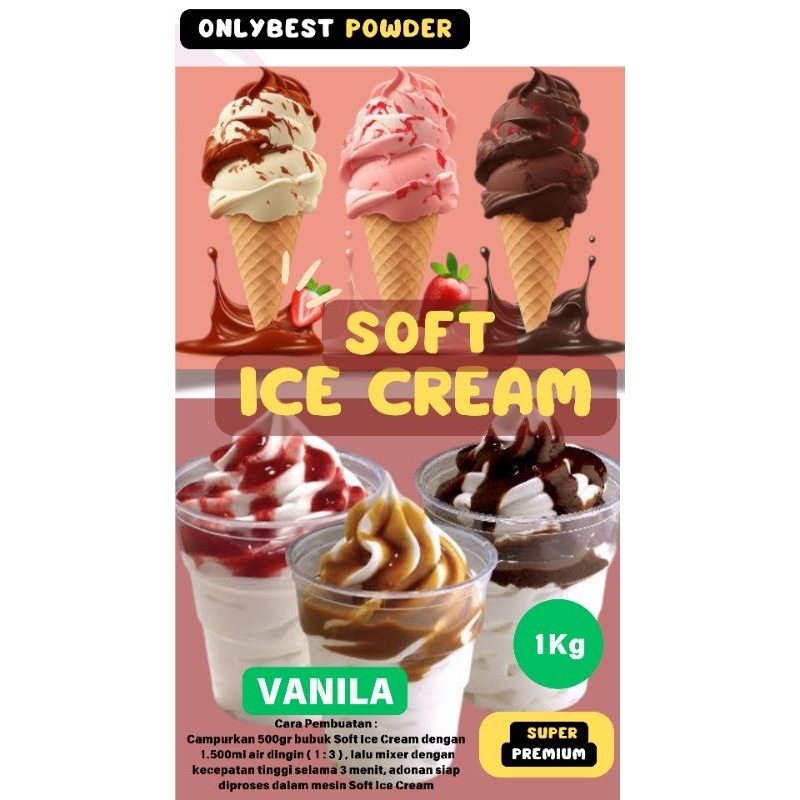 Jual Bubuk SOFT Ice Cream VANILA/Bubuk Soft Ice Cream MURAH/ Bubuk SOFT ...