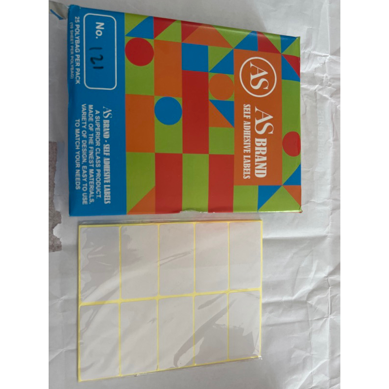 Jual LABEL NAMA NO 121 ISI 25 BUNGKUS / BUNGKUS ISI 10 LEMBAR, LABEL ...
