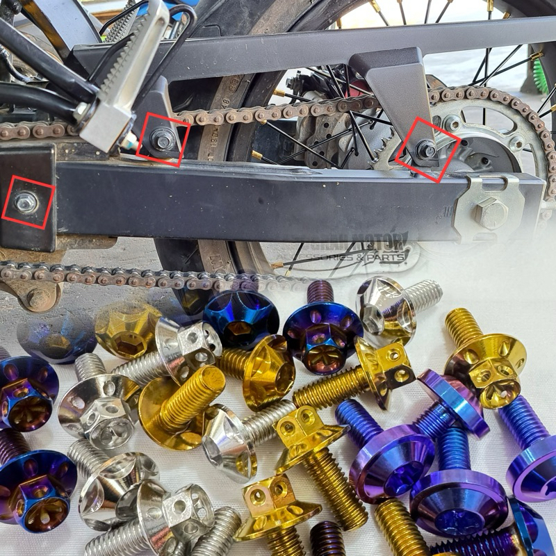 Jual BAUT TUTUP + KARET RANTAI WR WR155 PROBOLT & TITANIUM / BAUT COVOR ...