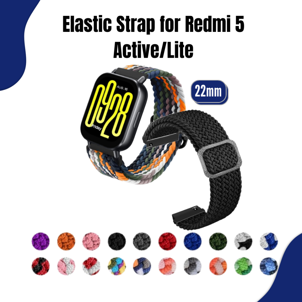Jual Strap Redmi Watch 5 ACTIVE dan Redmi 5 Lite woven Warna Tali Jam ...