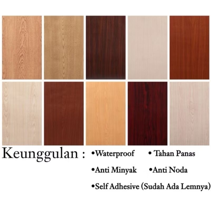 Jual PVC motif kayu stiker wallpaper wallsticker waterproof anti air ...