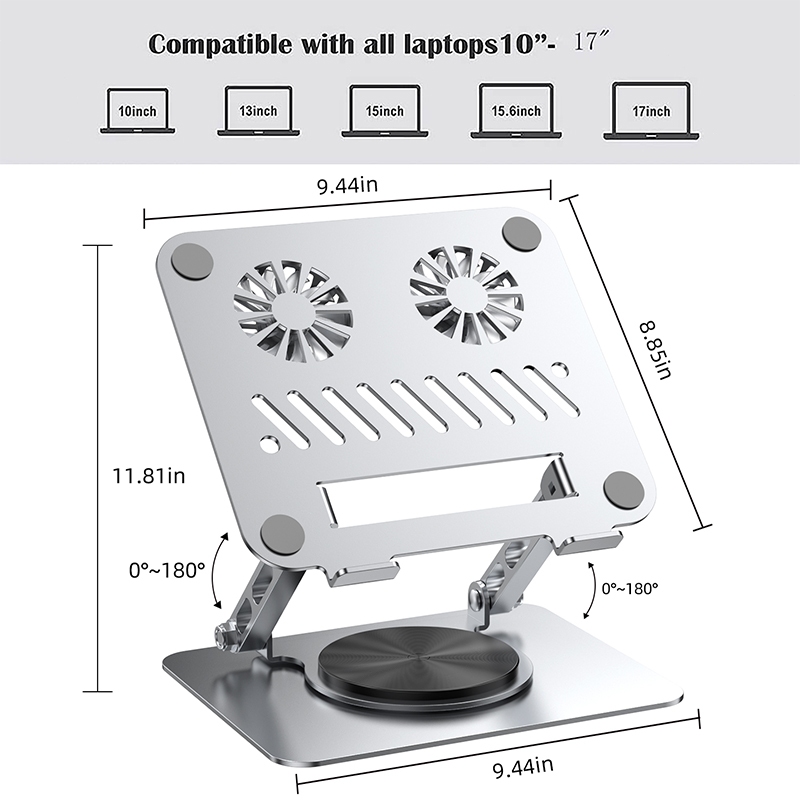 Jual COOBOWE Stand Holder laptop stand aluminium 360° Rotatable ...