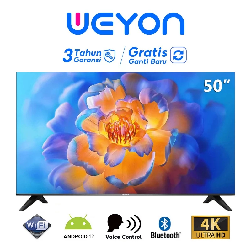 Jual WEYON SMART TV ANDROID TV 50 INCH / 50 INCH ANDROID 11.0 KUALITAS ...