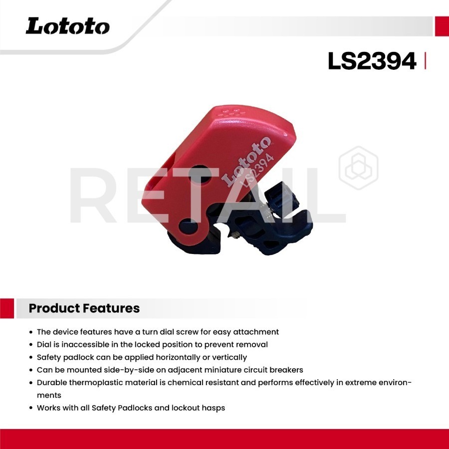 Jual LOTOTO Universal Miniature Circuit Breaker Lockout Device locks ...