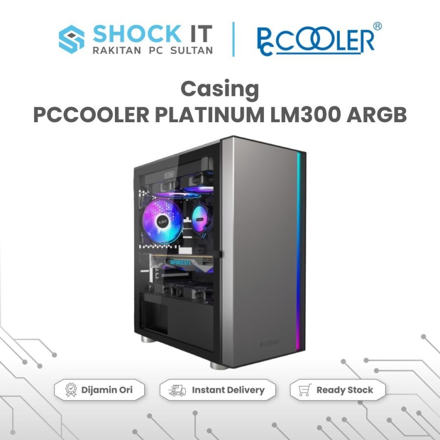 Jual CASING PCCOOLER PLATINUM LM300 BLACK - mATX Gaming Case | Shopee ...