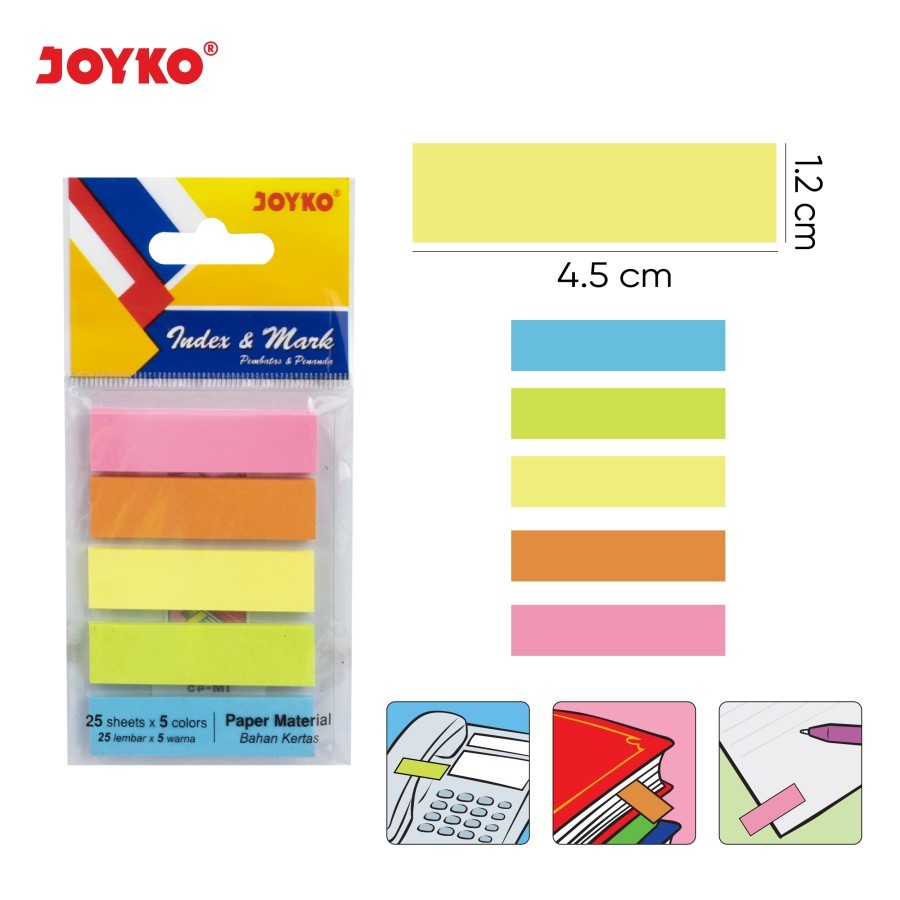 Jual Sticky Notes Index & Mark Penanda Joyko IM-45 (Kertas) * | Shopee ...