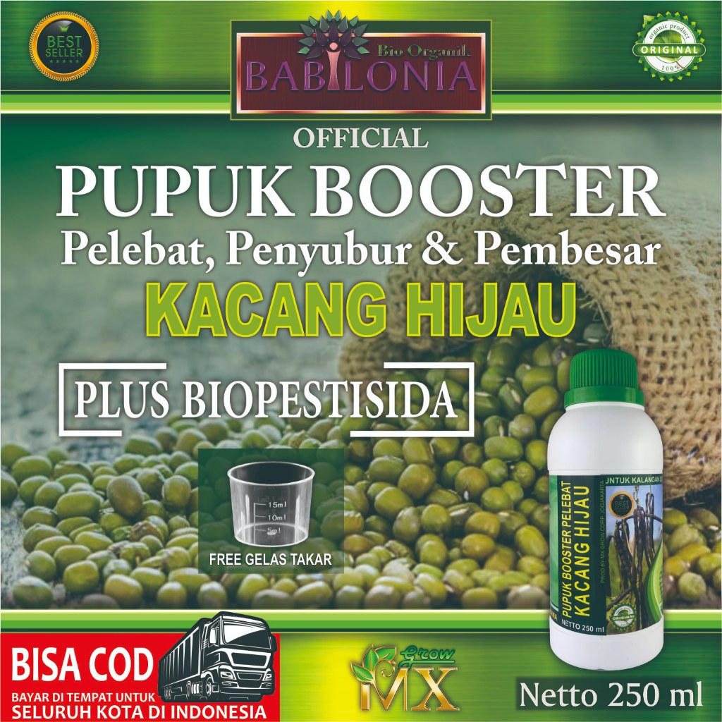 Jual Pupuk Organik Cair Pelebat Penyubur Pembesar Buah KACANG HIJAU 250 ml / Booster tanaman ...