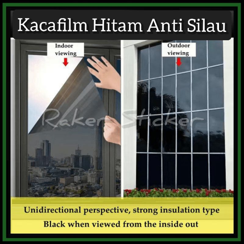 Jual Kaca Film Jendela Hitam Minimalis Stiker Kaca Hitam | Shopee Indonesia