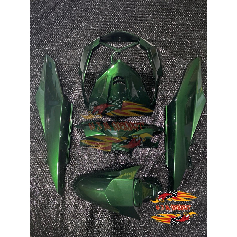 Jual Cover full body halus honda beat fi warna moonlight green (hitam ...