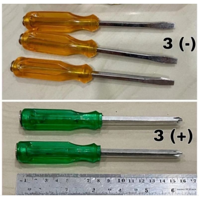 Jual obeng ketok Jupiter 3 inchi bunga (+) minus (-) obeng ketok tokok ...