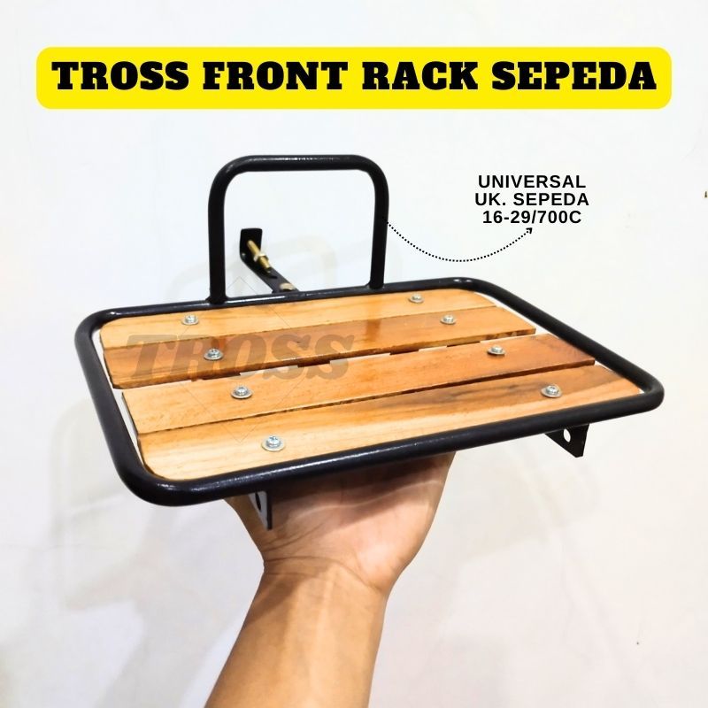 Jual TROSS Front Rack Sepeda Alas Kayu Rak Depan Sepeda Rak Pannier ...