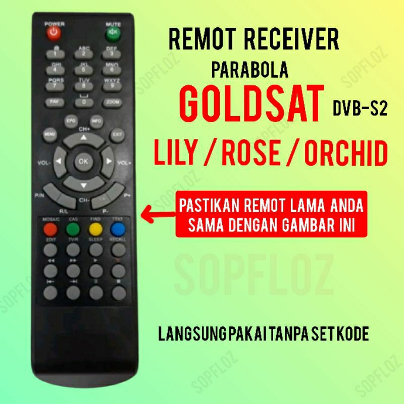 Jual Remote receiver parabola goldsat lily rose orchid langsung pake ...