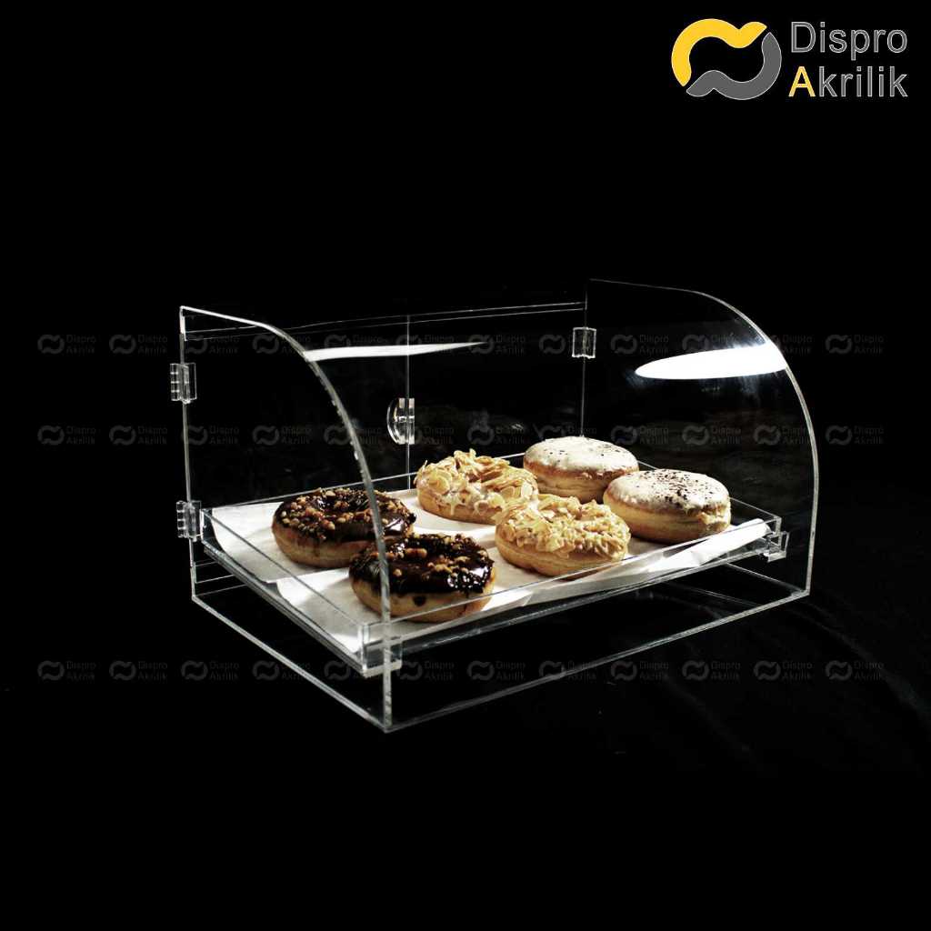 Jual Display kue akrilik 1 rak | Acrylic Food Cupcake Bakery 1 Shelves ...