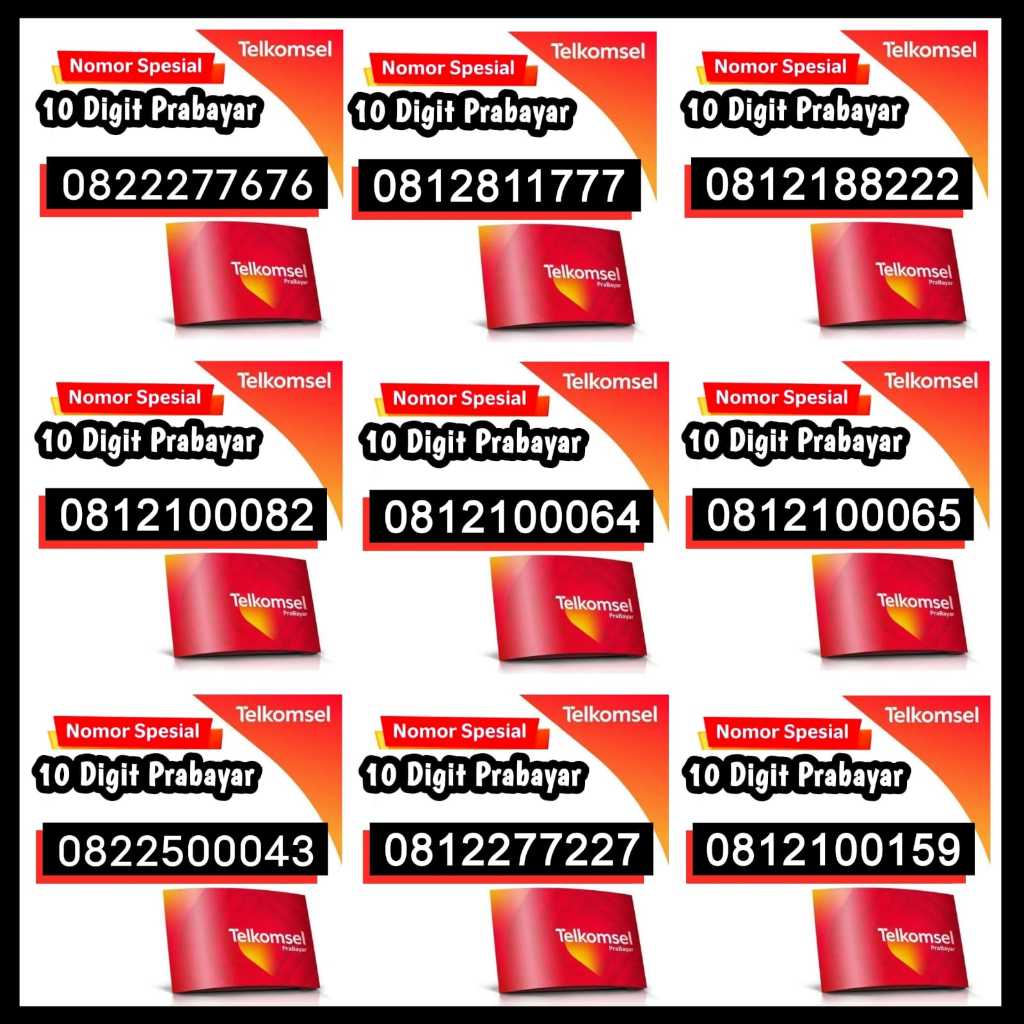 Jual NOMOR CANTIK SIMPATI 10 DIGIT TELKOMSEL PRABAYAR SPESIAL 4G LTE SUPPORT 5G | Shopee Indonesia