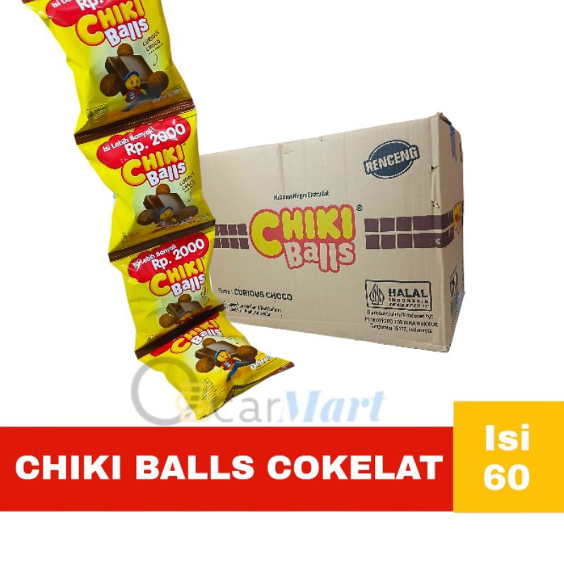 Jual CHIKI BALLS 1 Dus isi 60 Pack COKELAT | Shopee Indonesia