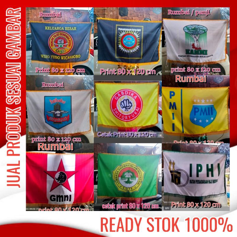 Jual bendera winongo gabdika merpati cempaka putih PMII KAMMI GMNI IPHI ...