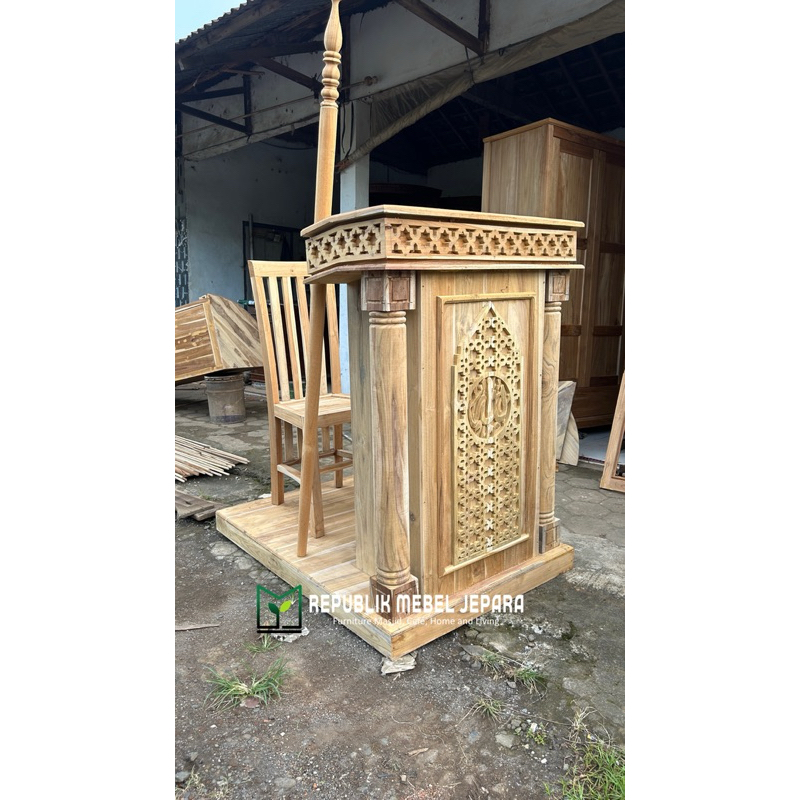 Jual Mimbar Masjid Podium + Kursi | Shopee Indonesia