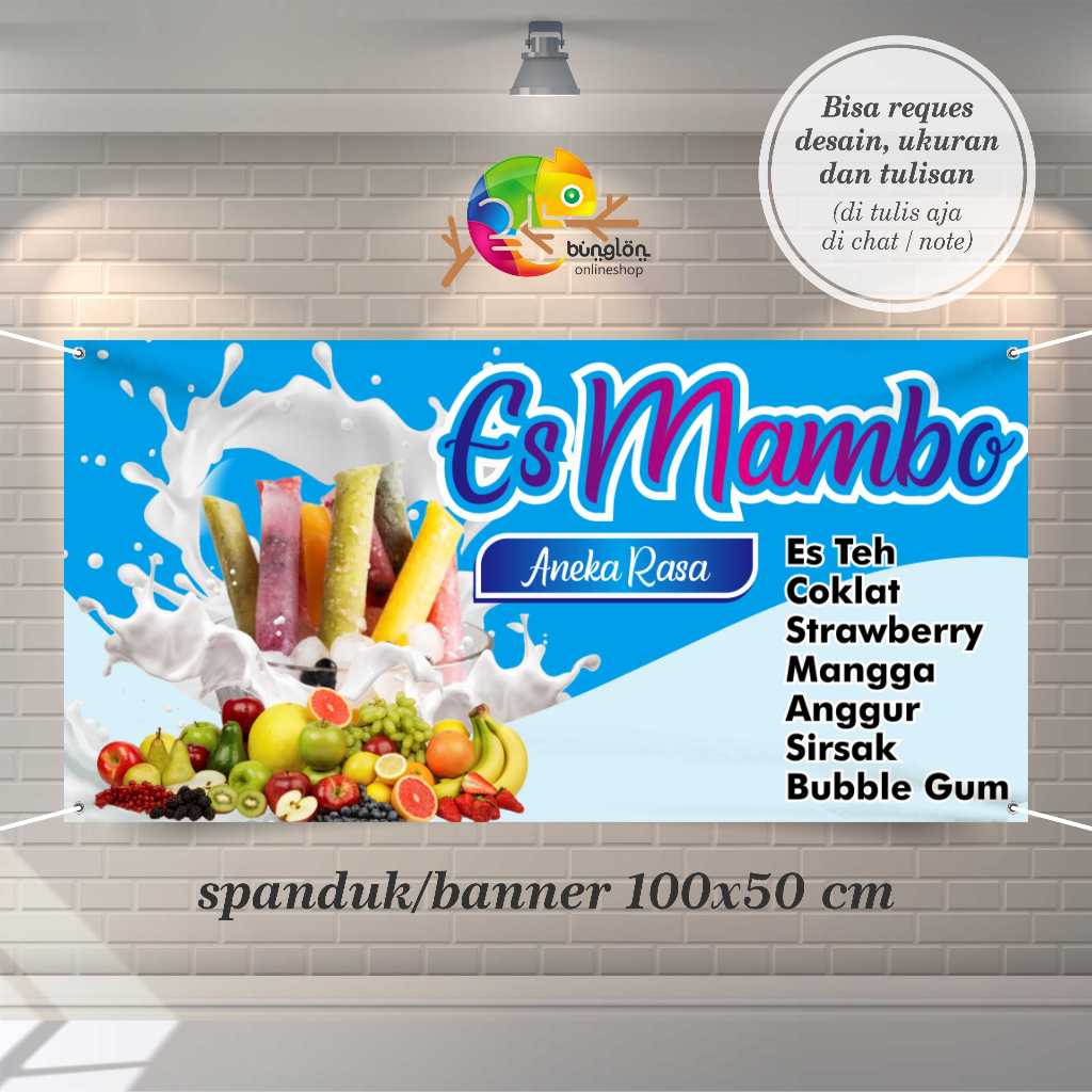 Jual Cetak Spanduk Banner Es Mambo | Shopee Indonesia