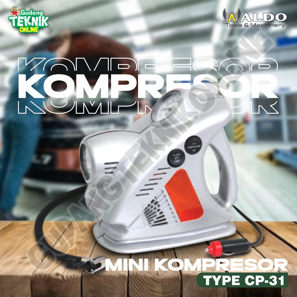 Jual Kompresor Angin Mini Portable 3in1 ALDO DC CP31 / Air Compressor ...