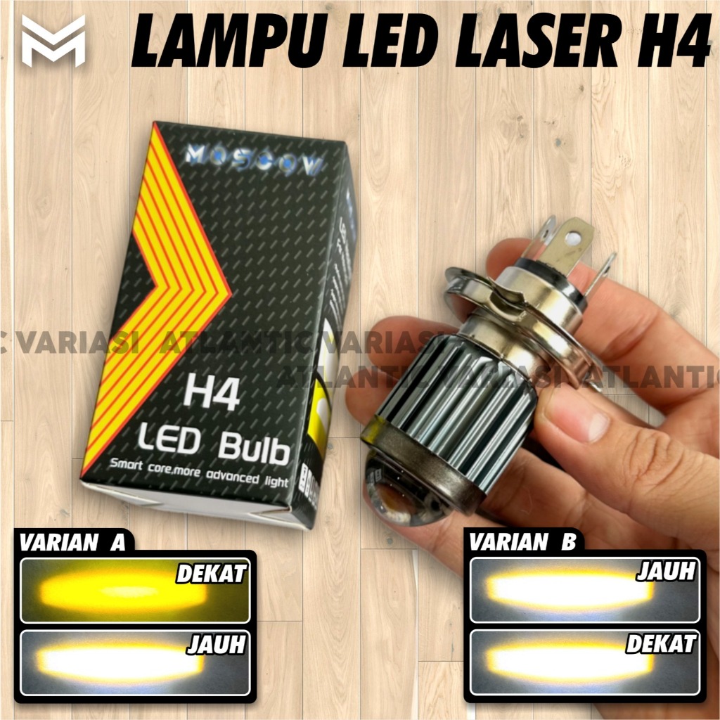 Jual LAMPU LED H4 BOHLAM H4 ATAU LAMPU LED LASER H4 HEADLAMP HIGH LOW 18 W LAMPU DEPAN UTAMA ...