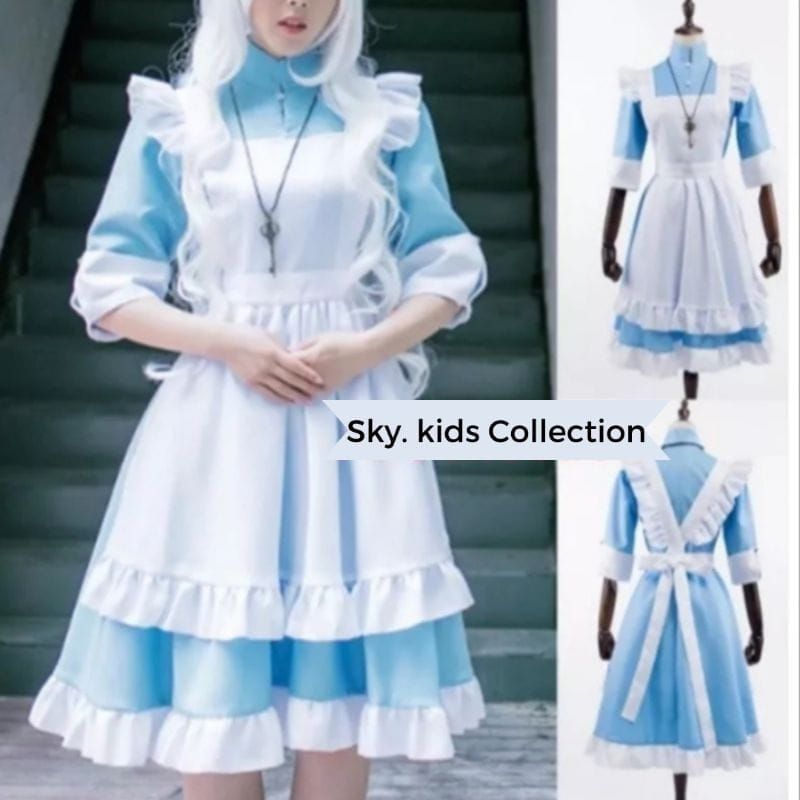 Jual Kostum Cosplay Maid Blue Alice dan Marry | Shopee Indonesia