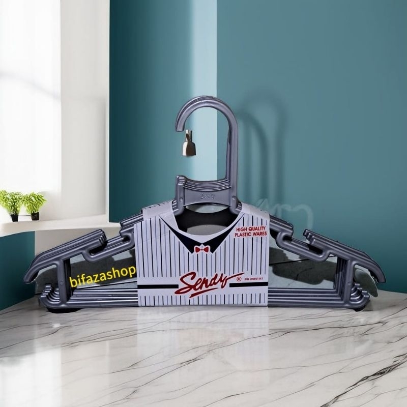 Jual Hanger / Gantungan baju Sendy silver ( isi 6 pcs ) | Shopee Indonesia