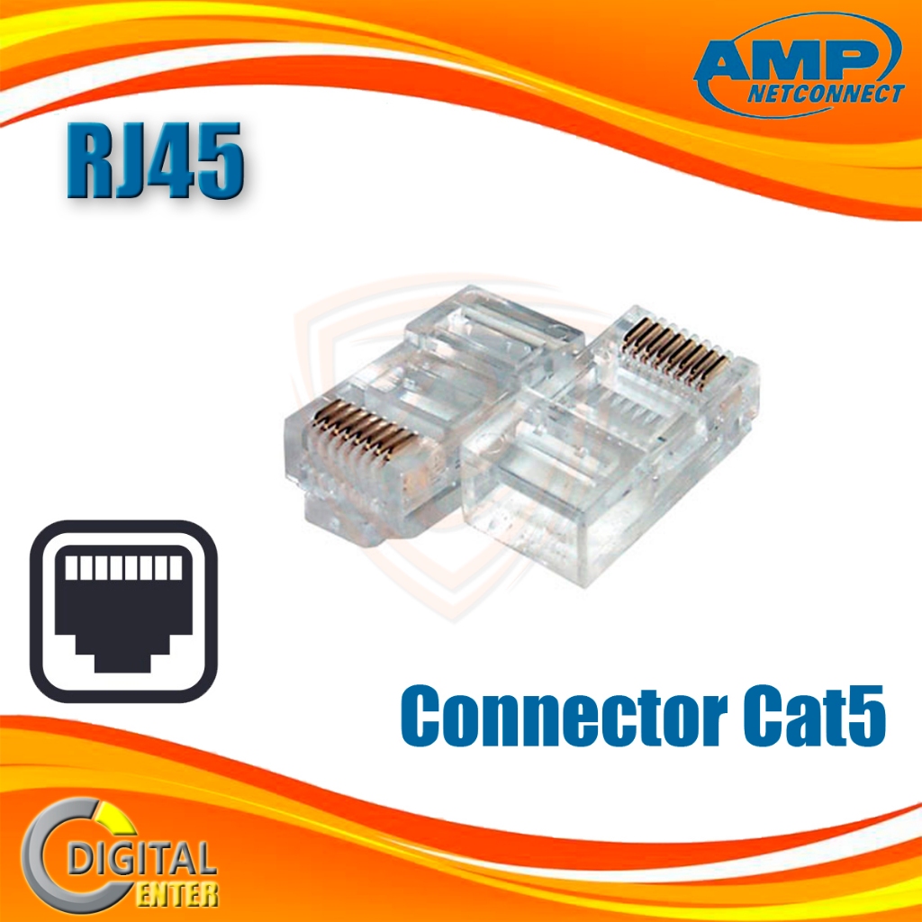 Jual Connector UTP RJ45 CAT 5 AMP Commscope ECERAN ETHERNET Konektor ...