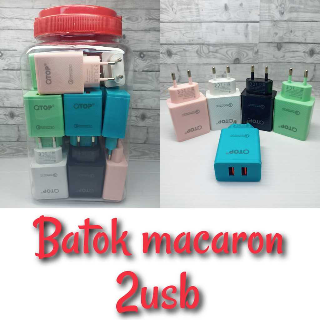 Jual Batok Charger QTOP Macaron 2 Usb 2.5A Adapter Charger QTOP 2 Usb ...