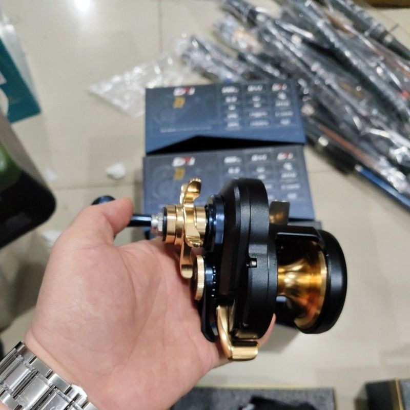 Jual reel overhead jig king daido 200 300 400 gen 3 overhead jigging ...