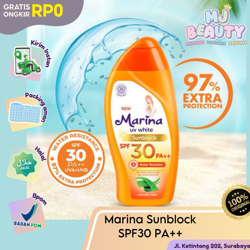 Jual ((READY STOCK & KIRIM INSTAN)) MARINA Sunblock SPF 30 PA++ 85ml ...