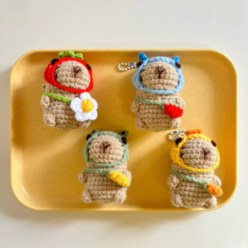 Jual Capybara Keychain | Gantungan Kunci Capybara | Keychain Crochet ...