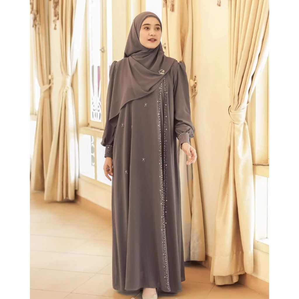 Jual TERBARU LAROSE DRESS MATT CERUTY BABYDOLL FULL FURING / ABAYA ...