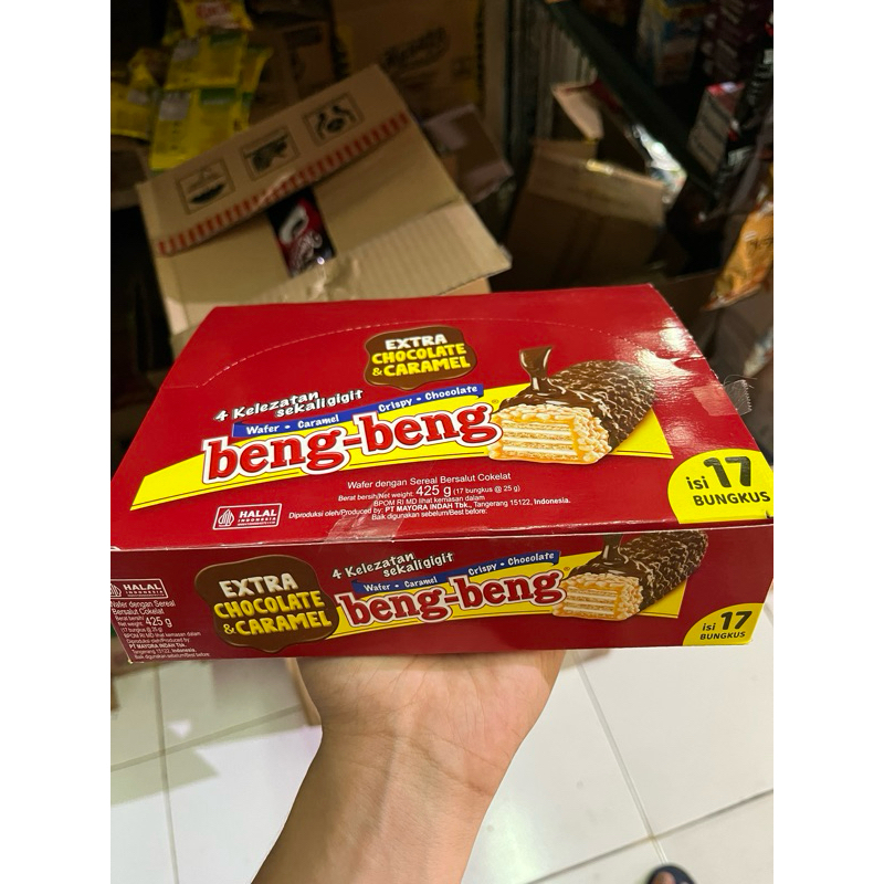 Jual New Beng-Beng Wafer Caramel Crispy Chocolate (1 Box isi 17 pcs) 25 ...