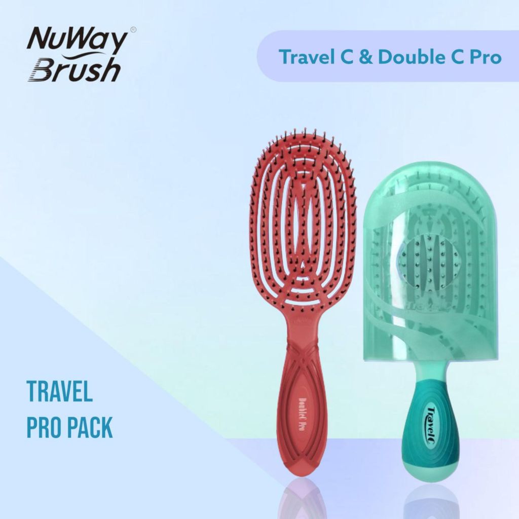 Jual Nuway Brush Travel Pro Pack Bundling Sisir Travel C & Double C Pro | Shopee Indonesia