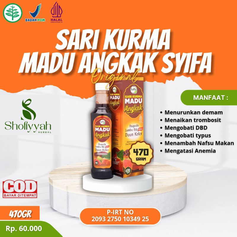 Jual Sari Kurma Madu Angkak Syifa Original 470gr untuk menaikkan ...